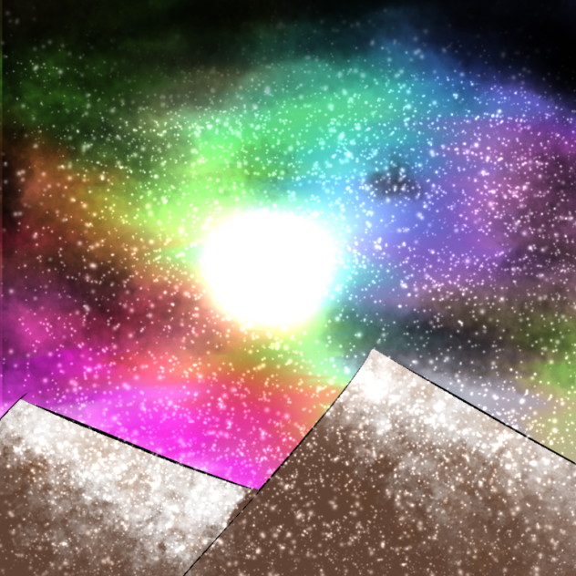 Galactic sky during a snow night - ibisPaint