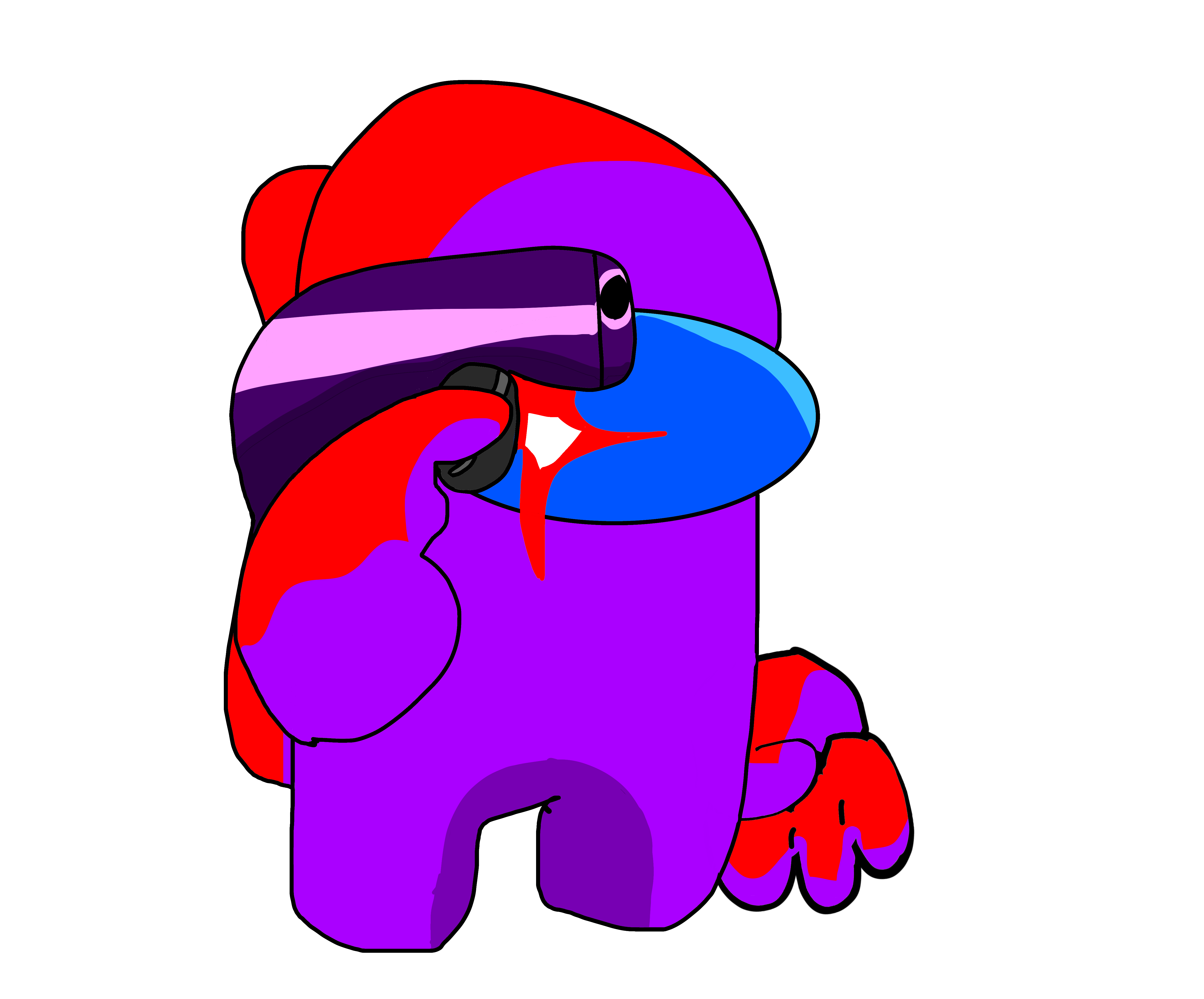 Red Crewmate lnfected - ibisPaint