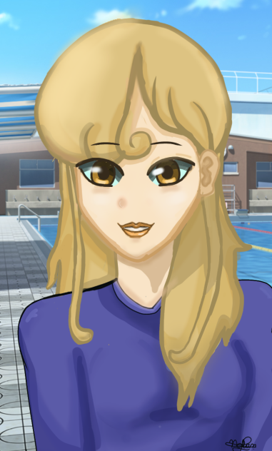 drawing a college swimmer girl - ibisPaint