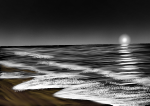 Night Beach - ibisPaint