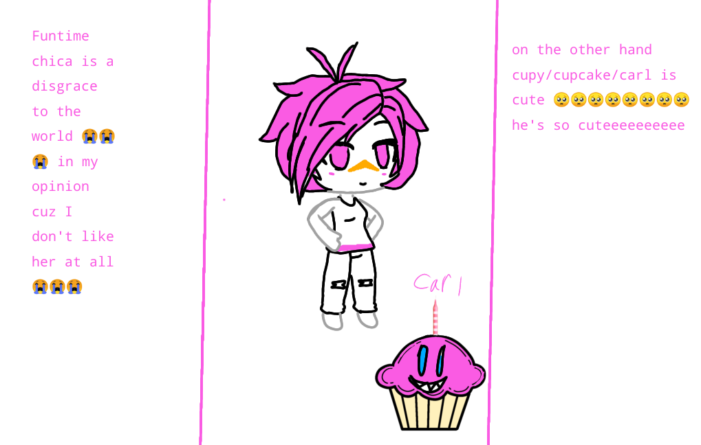 Funtime chica and Carl the cupcake - ibisPaint