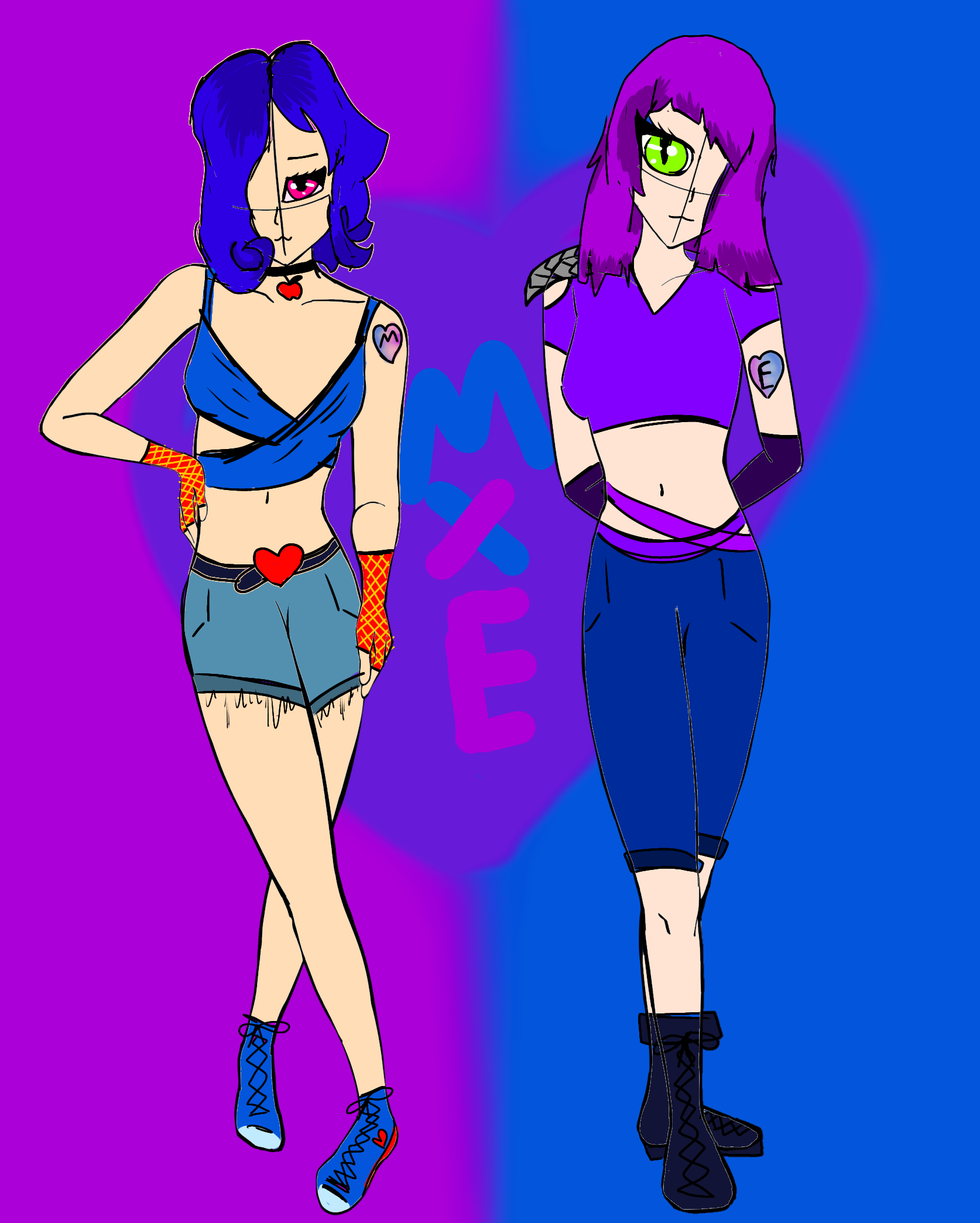 Melvie - Mal X Evie Descendants ship💙💜🖤 - ibisPaint