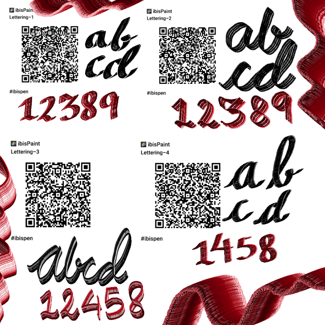 Square Diagonal 3D Calligraphy - ibisPaint