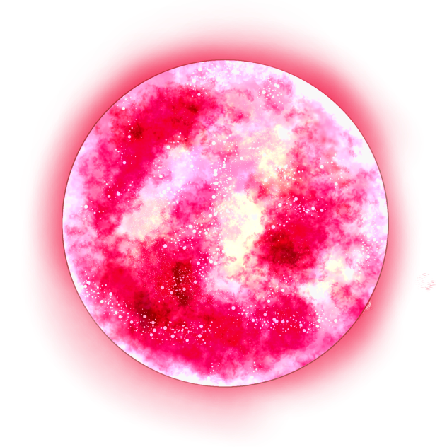 luminous Full red moon - ibisPaint