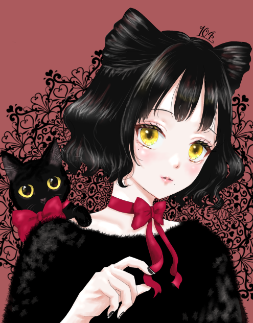 Black cat - ibisPaint