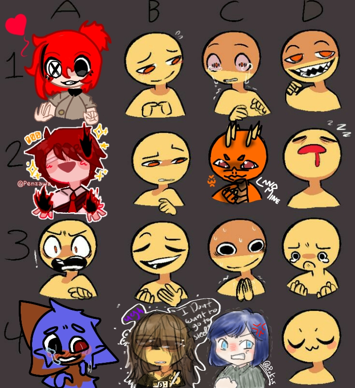 facial expression collab - ibisPaint