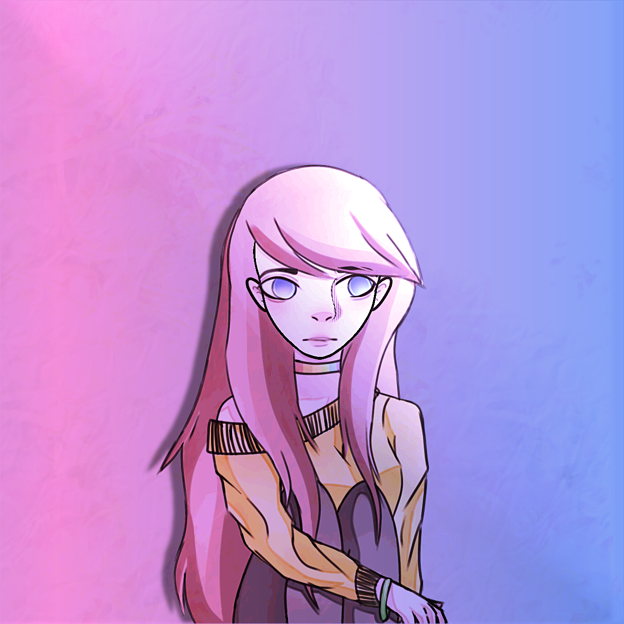 pink haired girl - ibisPaint