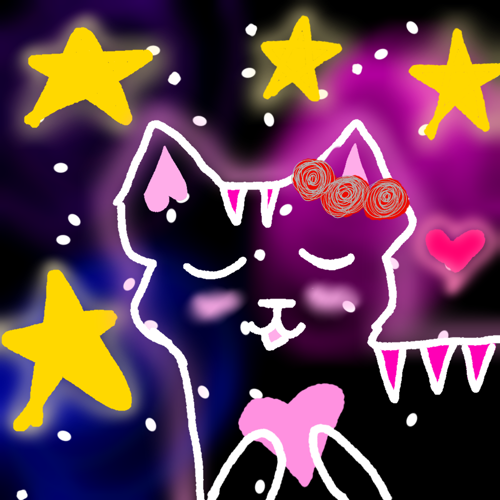 Love glow cat - ibisPaint