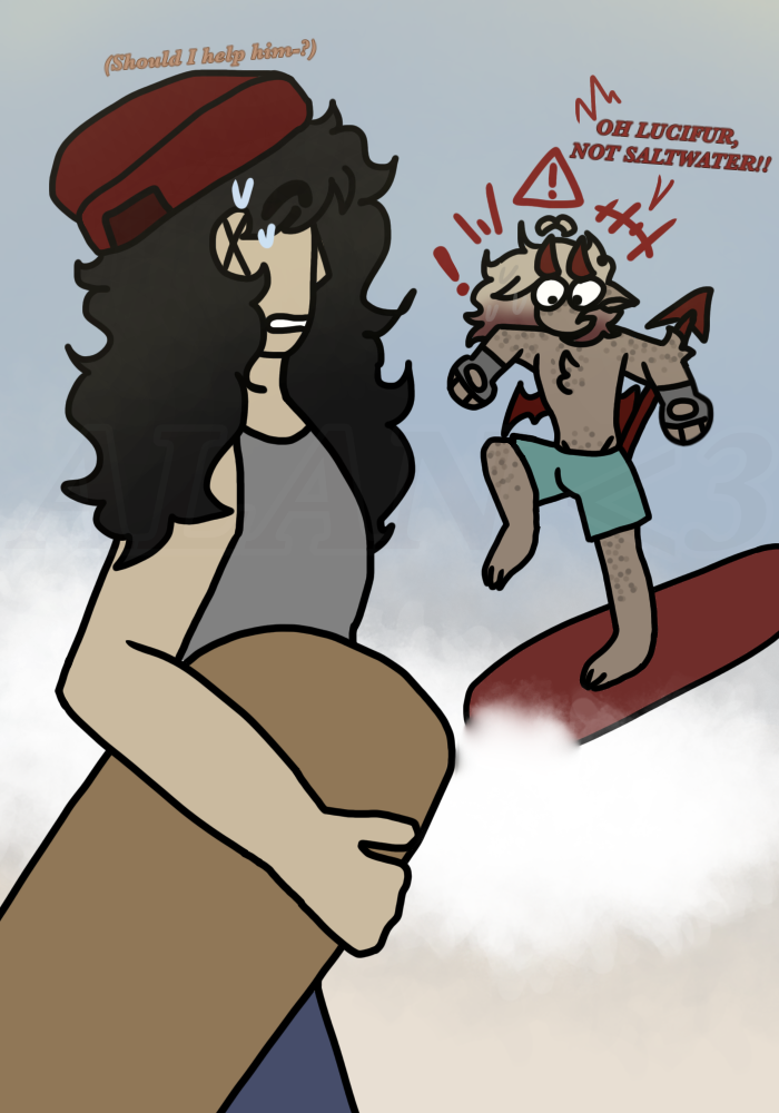 Alan’s first time surfing 😈 - ibisPaint