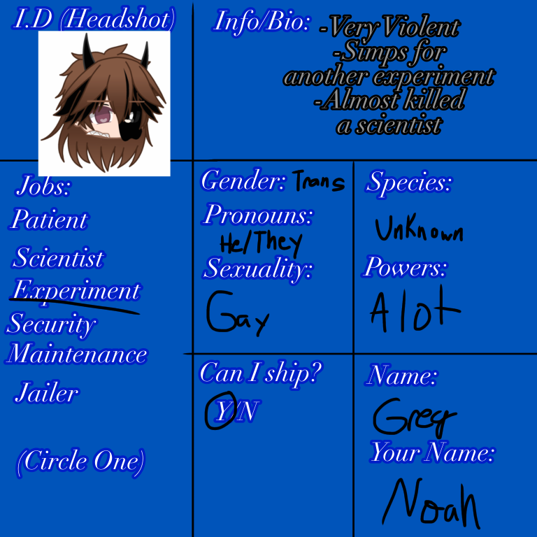 Greg Character Sheet - ibisPaint