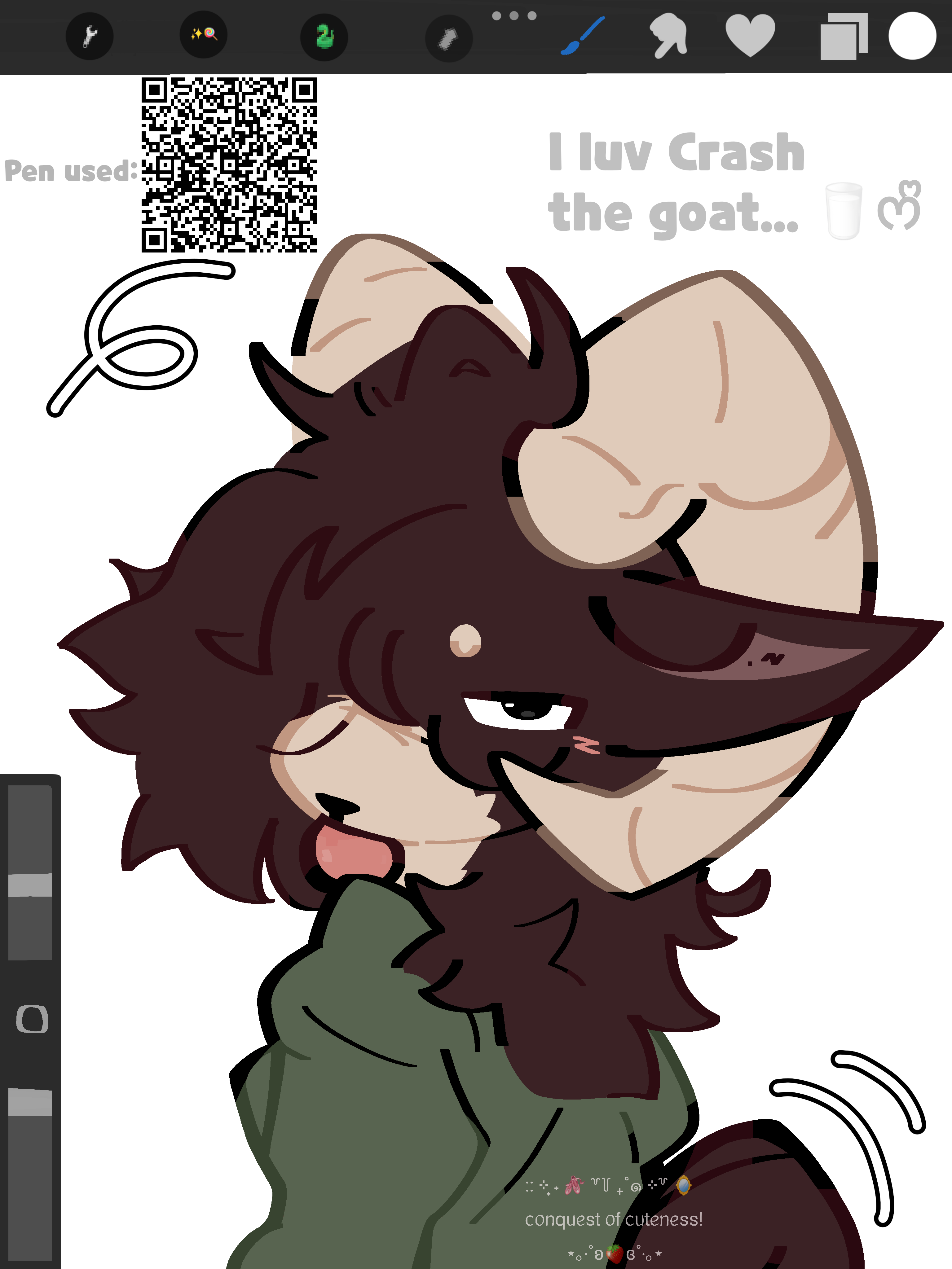 🧇 𝐀𝐫𝐭 𝐨𝐟 𝐂𝐫𝐚𝐬𝐡 𝐭𝐡𝐞 𝐠𝐨𝐚𝐭 𝐜𝐮𝐳 𝐰𝐡𝐲 𝐧𝐨𝐭 🥞 - ibisPaint