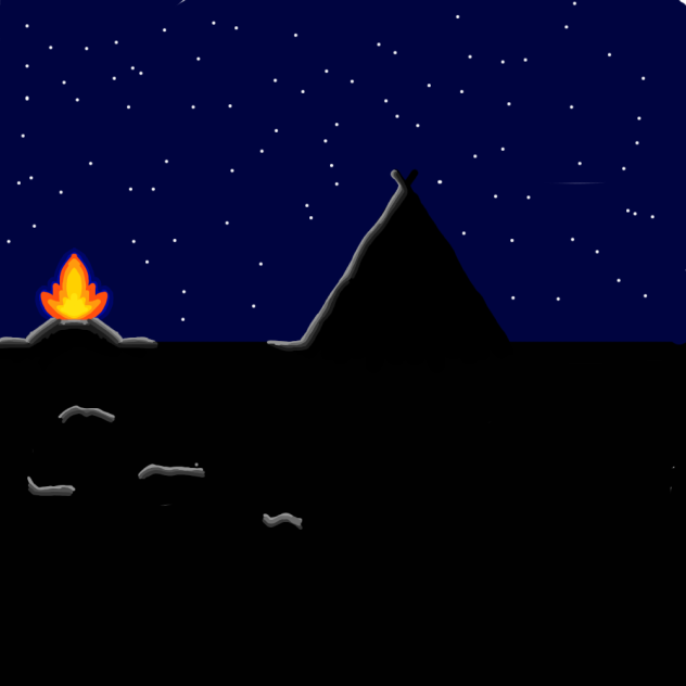 Night At Fire Camp - ibisPaint