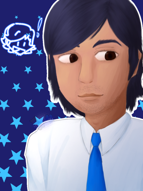 Blue tie ! - ibisPaint