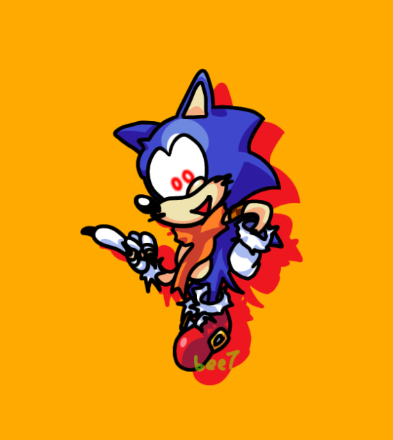 Dangerous Sonic Render - ibisPaint