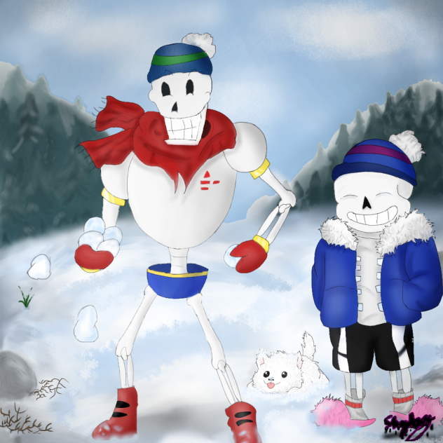 Sans and Papyrus - ibisPaint