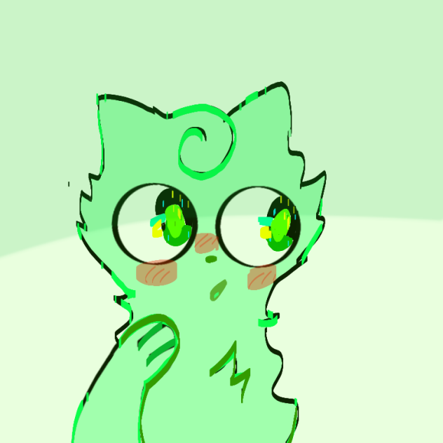 gato verde - ibisPaint