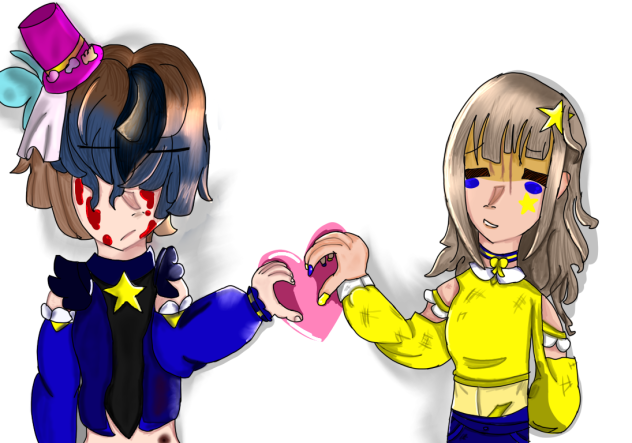 Evangeline and Victoria ️ (bw) - ibisPaint