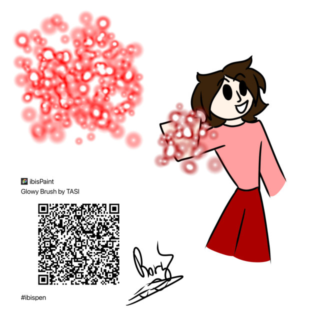 Random glowy brush I made - ibisPaint