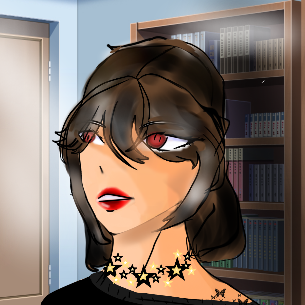 A girl looking out of the window - ibisPaint