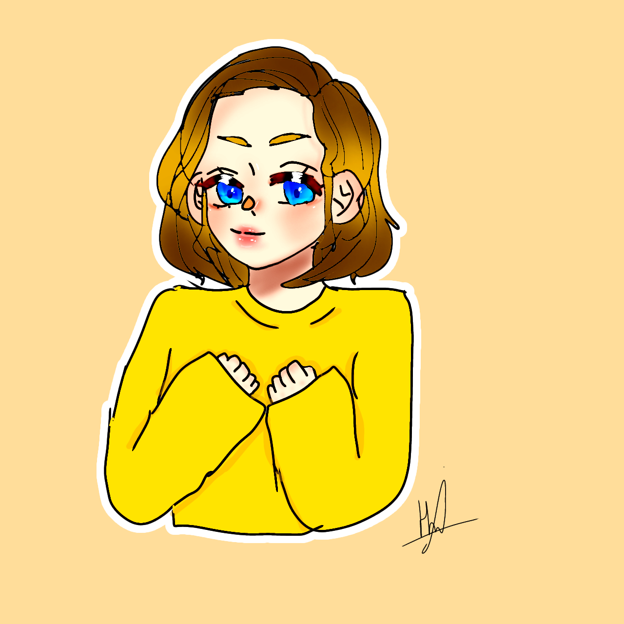 yellow girl - ibisPaint