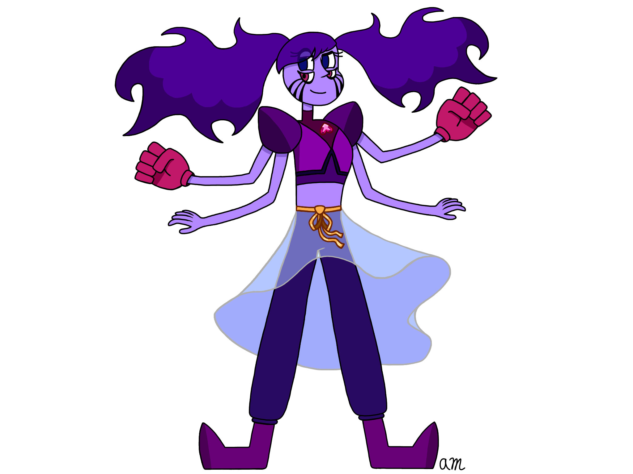 Lapis + Spinel = Lavender Quartz - ibisPaint