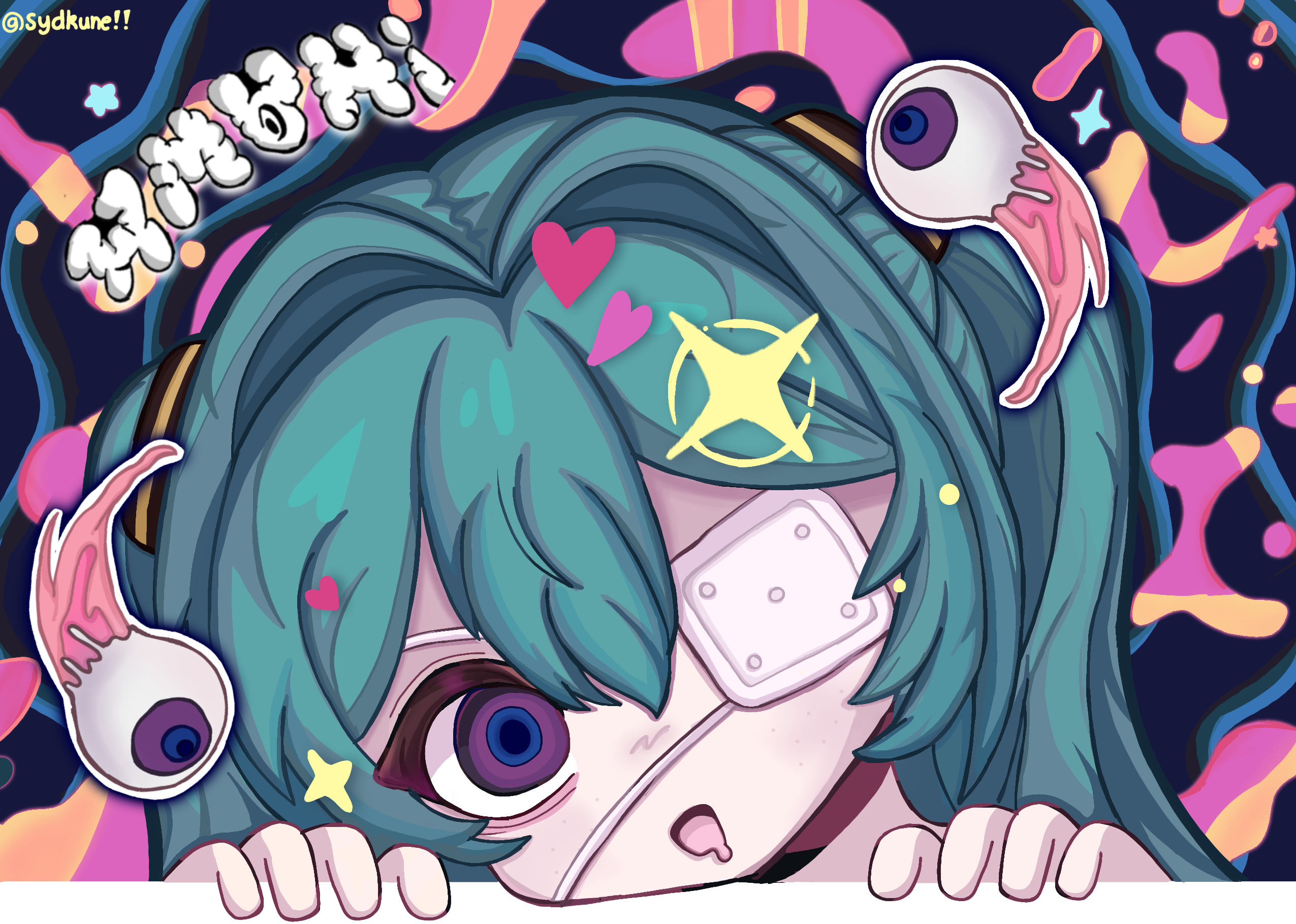 Monitoring Miku 👀 - ibisPaint