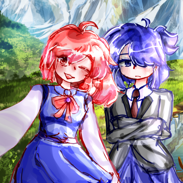 she has friends now!(taking photo w her) - ibisPaint