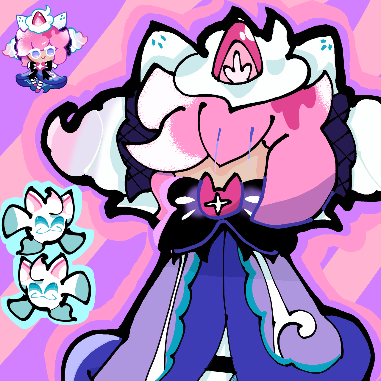 Yogurt phantom (strawberry crepe cookie) - ibisPaint