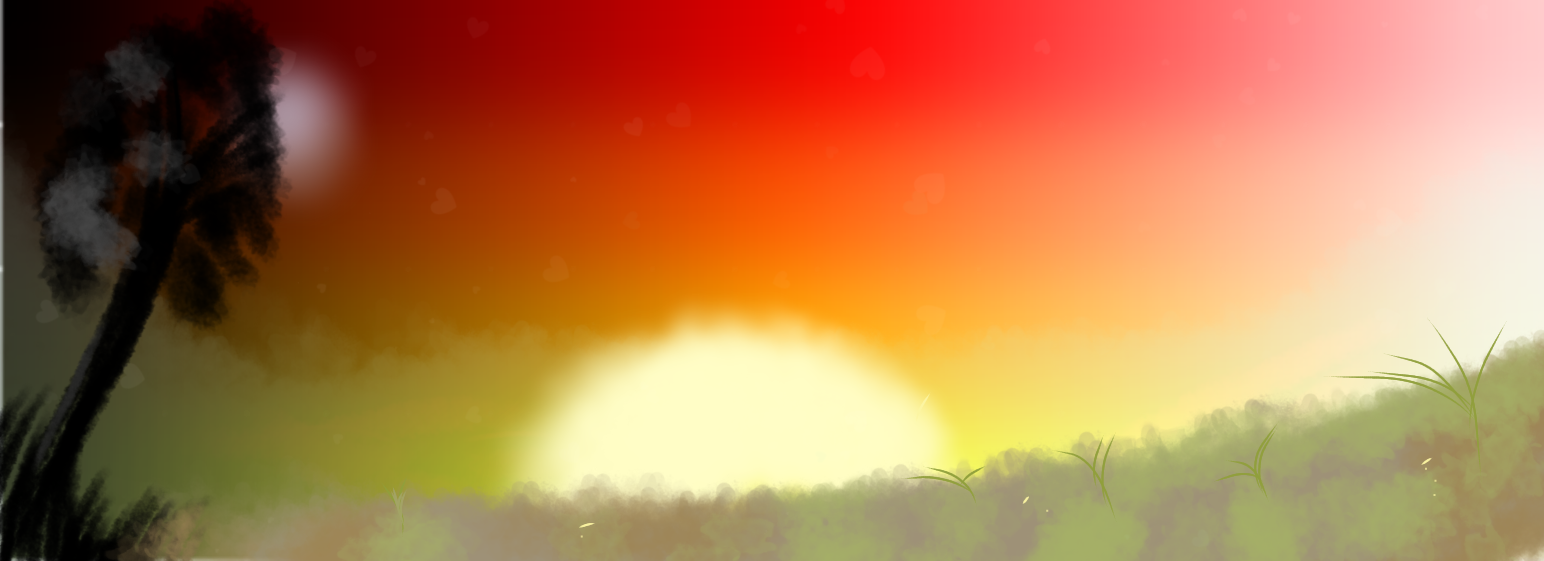 pemandangan sore hari - ibisPaint