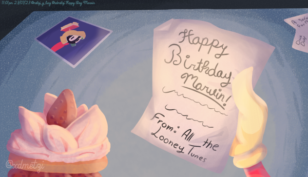 Happy 75 Birthday Marvin The Martian ^^ - ibisPaint