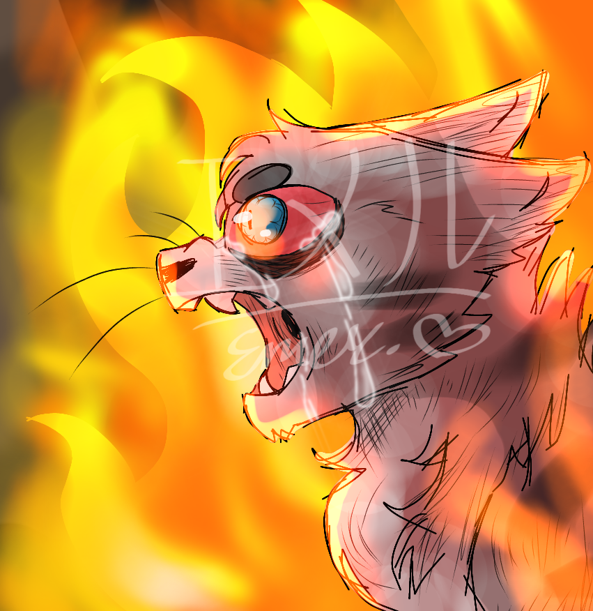 Ashfur fire scene - ibisPaint