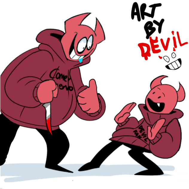 Devil meeting a fan SPOOKY MONTH - ibisPaint