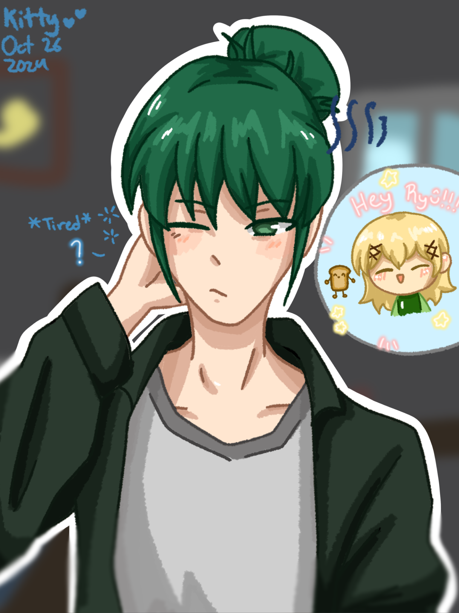 Tired boii 🌱🍞💤 - ibisPaint