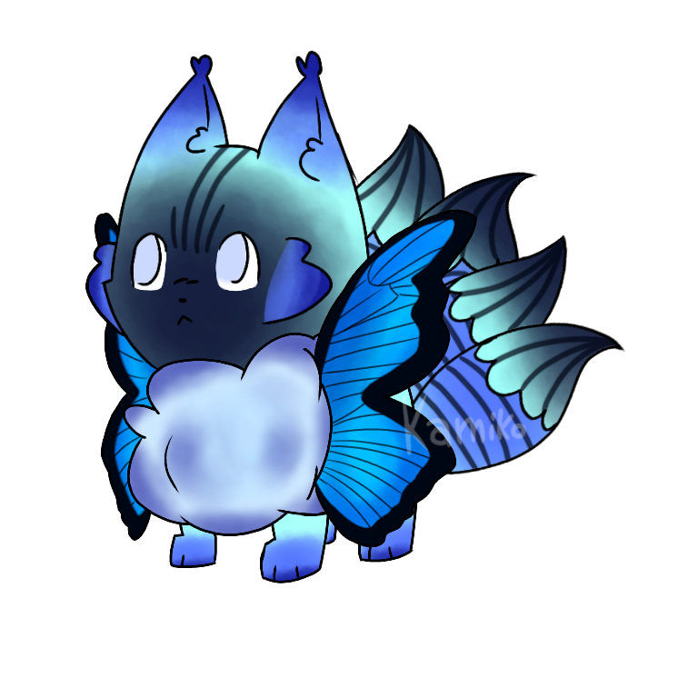 Blue Morpho Wind Batafuritsune - ibisPaint