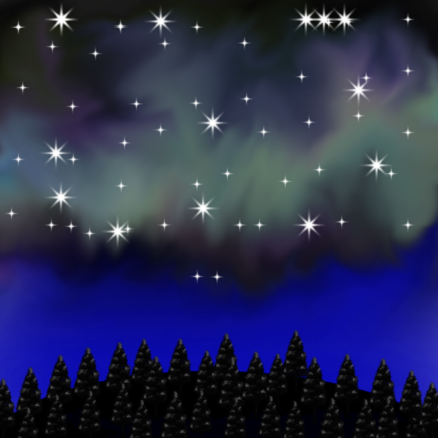 noche estrellada - ibisPaint