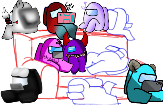 Among us collab - ibisPaint