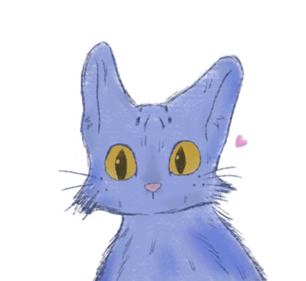 blue cat - ibisPaint
