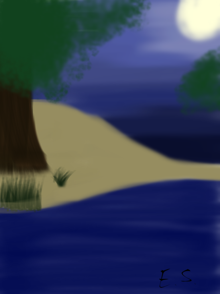 pretty night island - ibisPaint