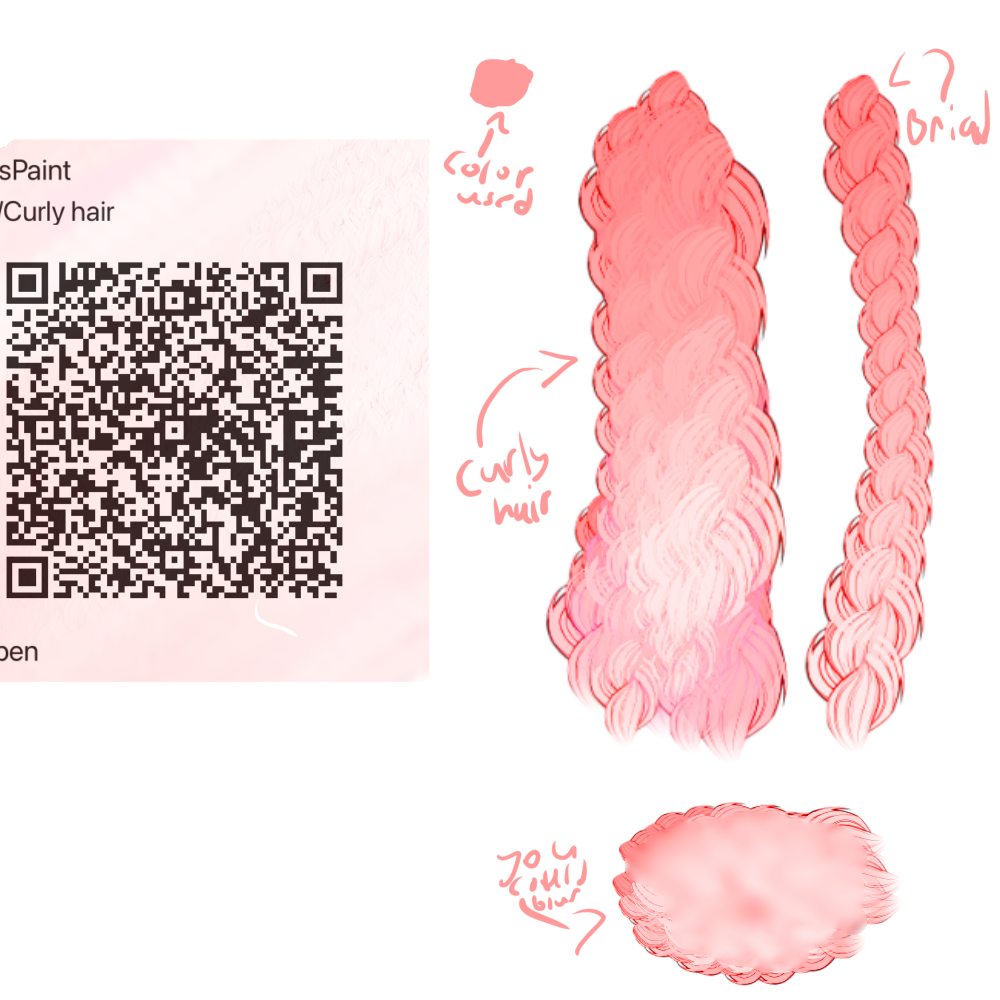 Braid and Curly Hair Brush - ibisPaint