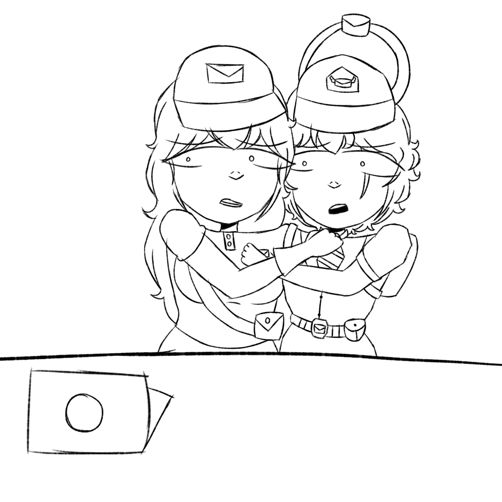 Delphia and Gabriel shocked - ibisPaint