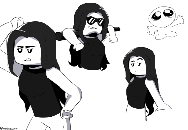 my oc showing her hair - ibisPaint