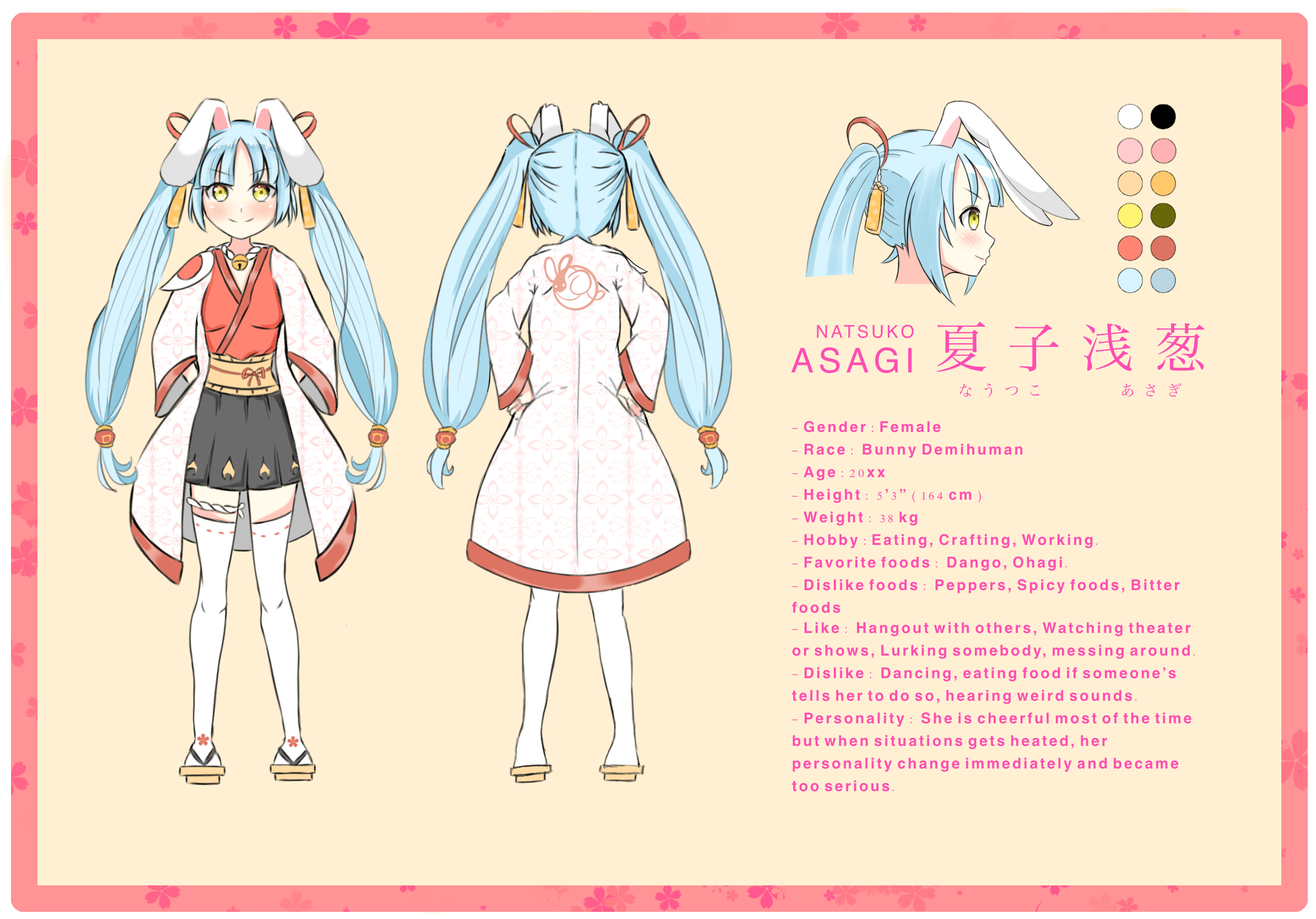 Natsuko Asagi Character sheet - ibisPaint