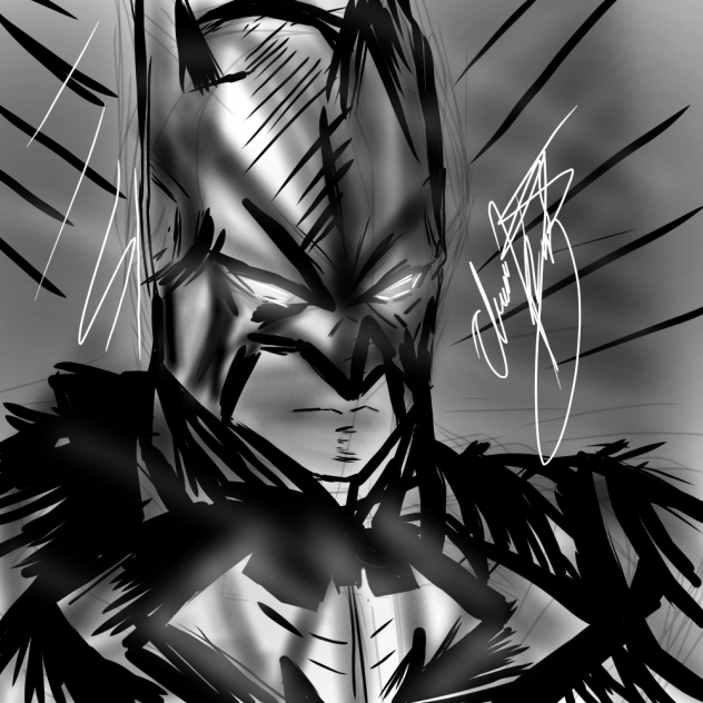 drawing Batman - ibisPaint