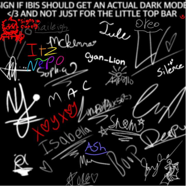 dark mode petition - ibisPaint