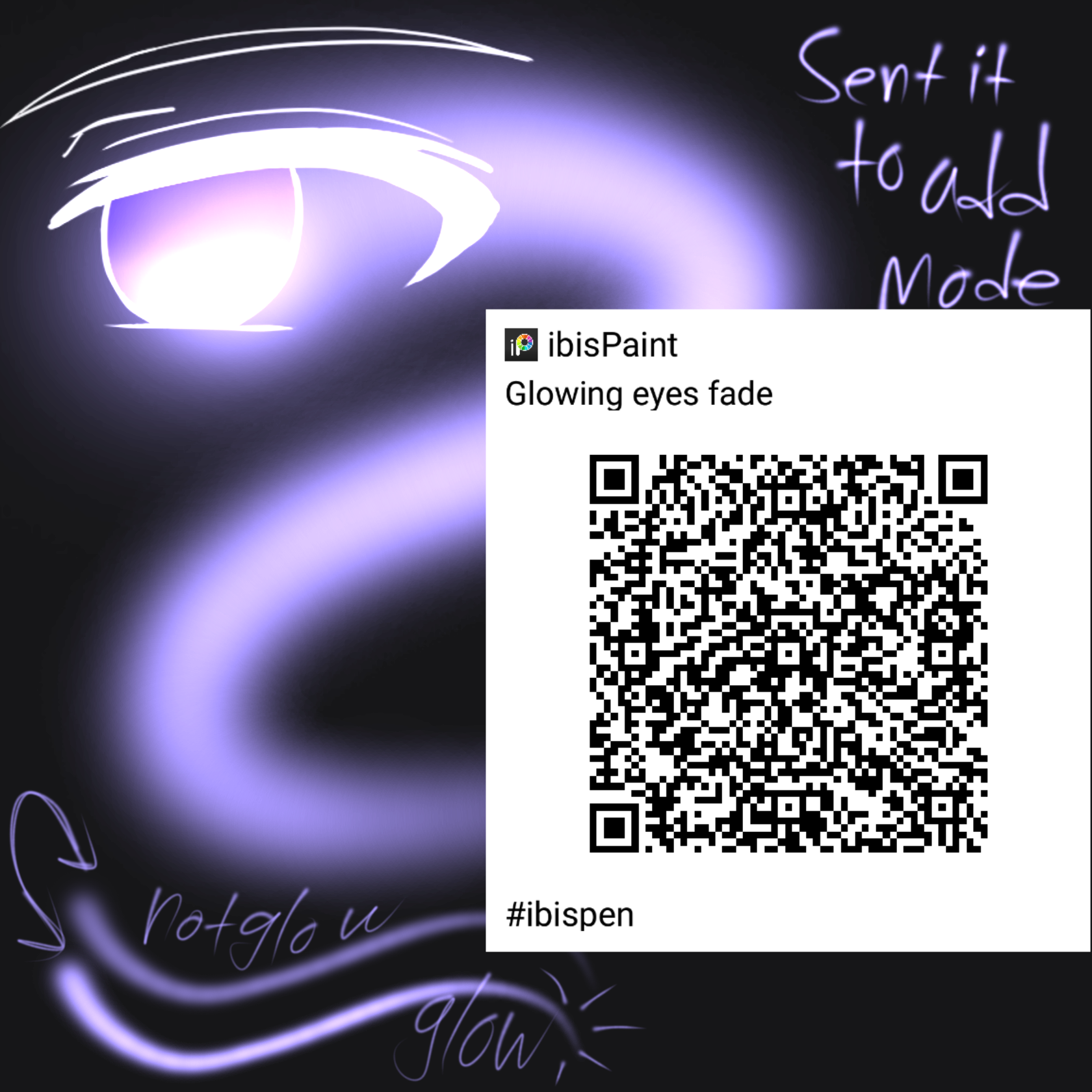 Glowing eyes fade - ibisPaint