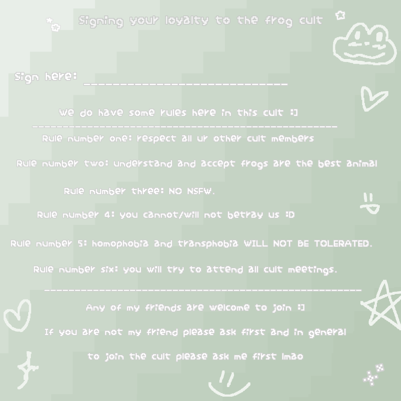 FROG CULT SIGNING FORM⭐️ - ibisPaint