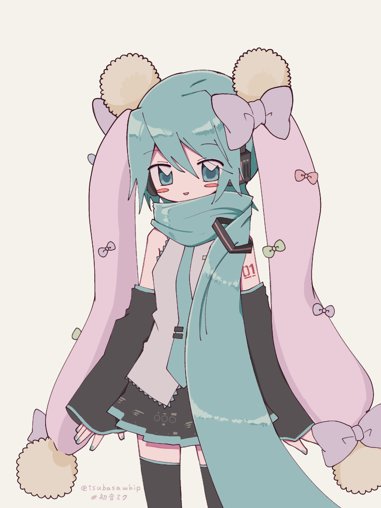 マフラーとツインテールが逆の初音ミク - ibisPaint