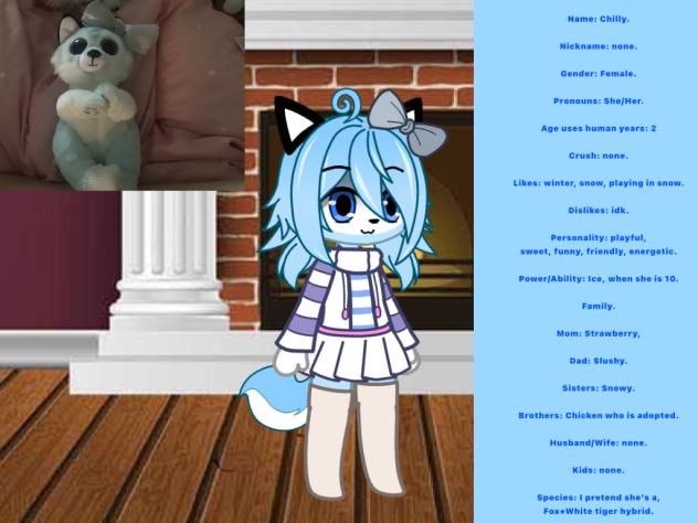 Chilly, Fox+White Tiger, Plushy, Gacha, - ibisPaint