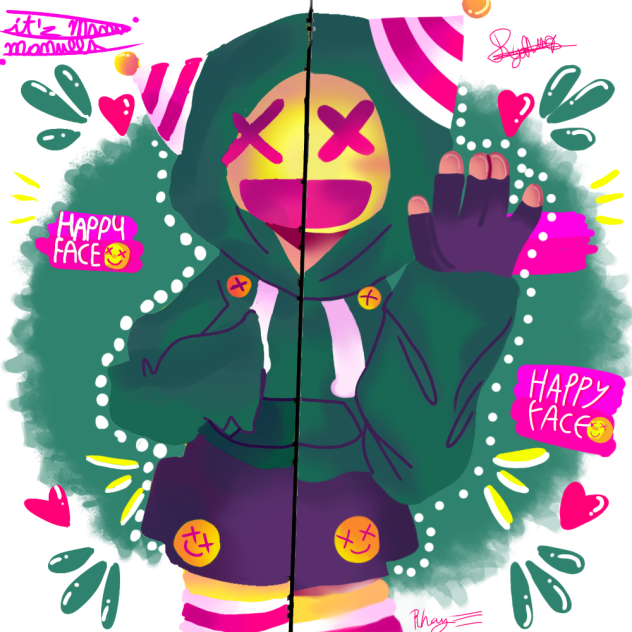 Happy Face -collab with itz manu- - ibisPaint