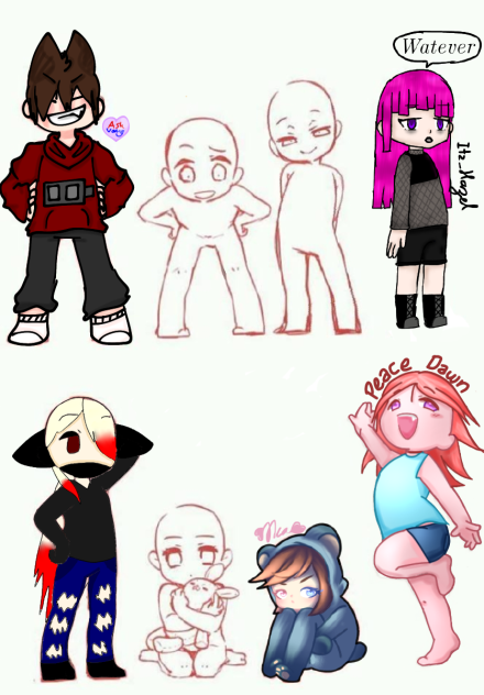 Pose collab with kid Tord! - ibisPaint